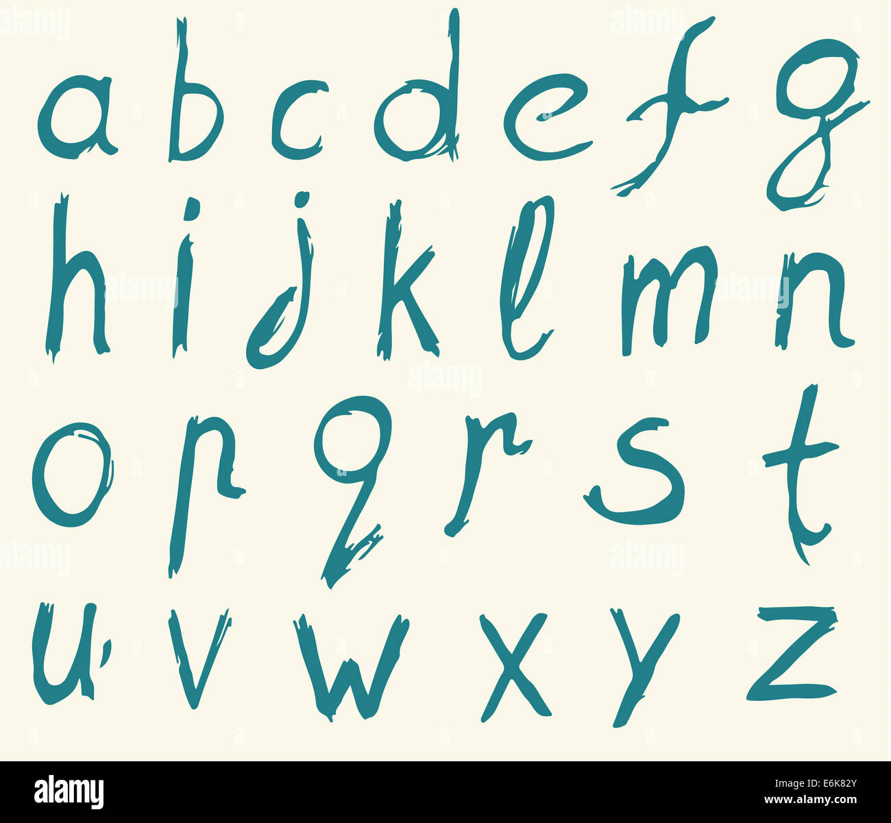 Hand drawn alphabet hi-res stock photography and images - Alamy