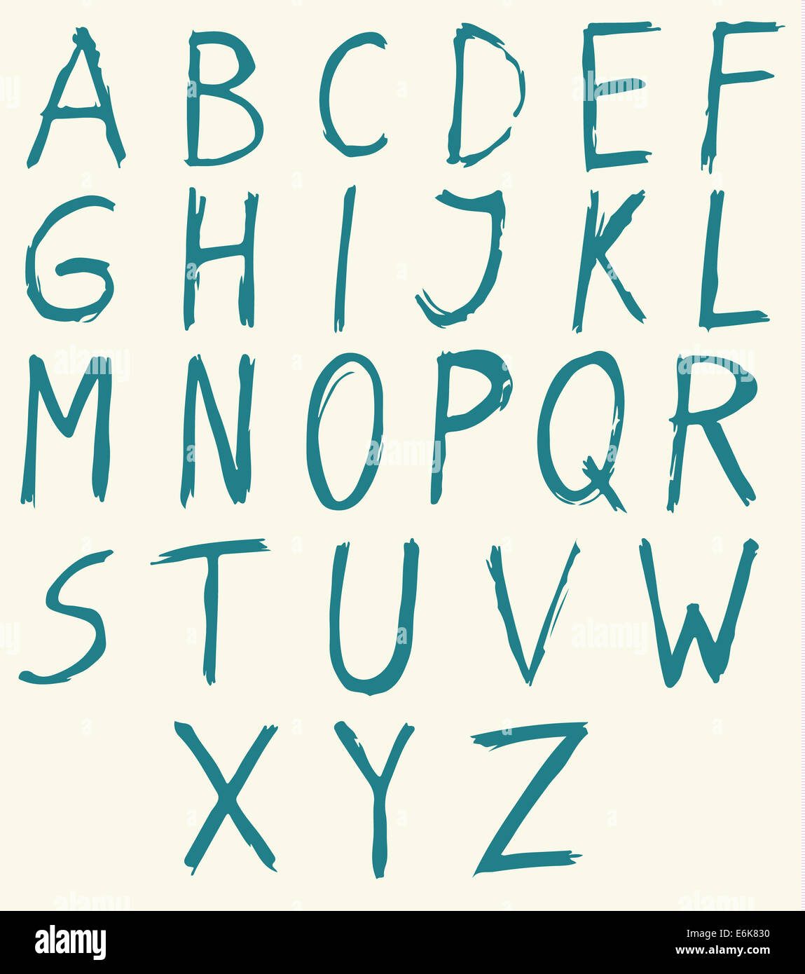 Hand drawn alphabet hi-res stock photography and images - Alamy