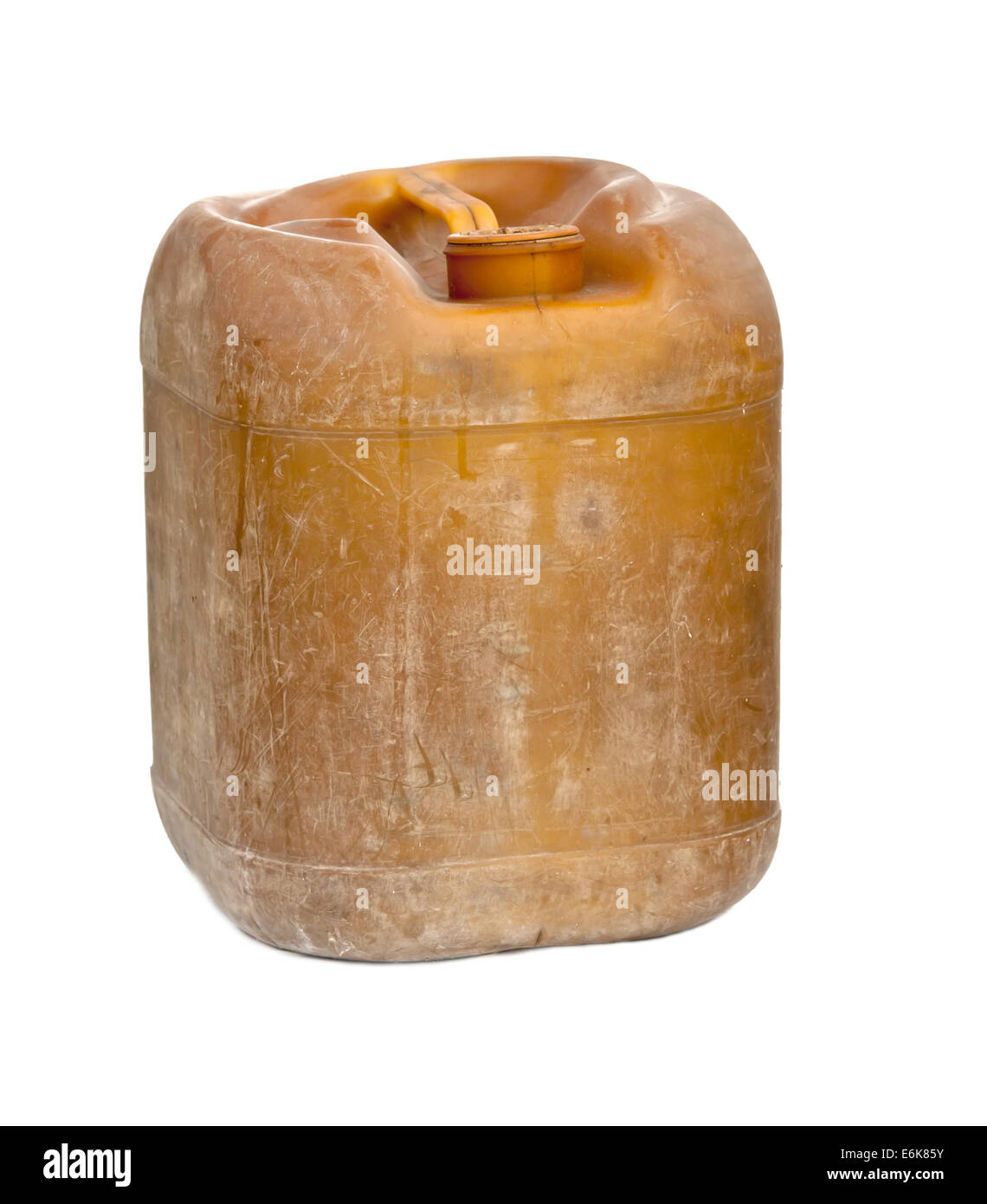 plastic oil can isolated on white Stock Photo - Alamy