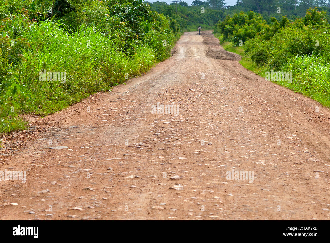 Rural road, Greater Accra, Ghana, Africa Stock Photo - Alamy