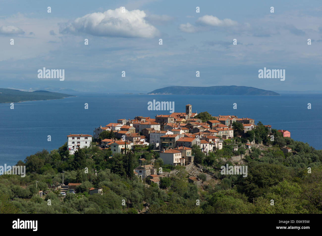 The village of Beli from the Eco Trail on Cres Island, Croatia Stock ...