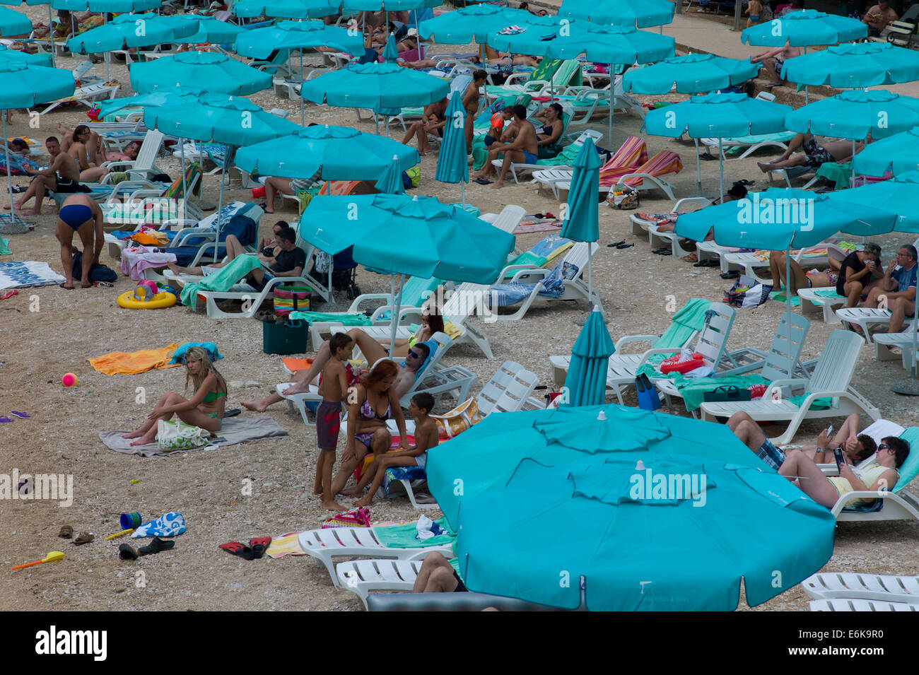Veli Zal ( blue flag) beach Mali Losinj, Losinj Island, Croatia Stock ...