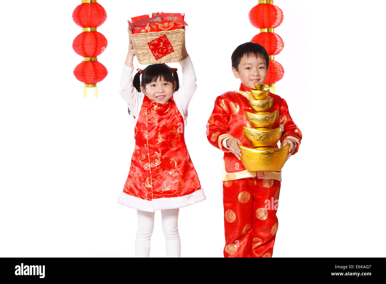 Chinese new year background cute Cut Out Stock Images & Pictures - Alamy