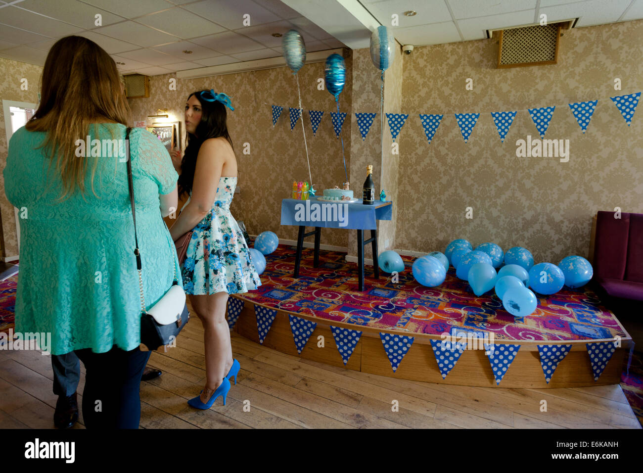 Family Celebration in Pudsey Yorkshire Stock Photo - Alamy