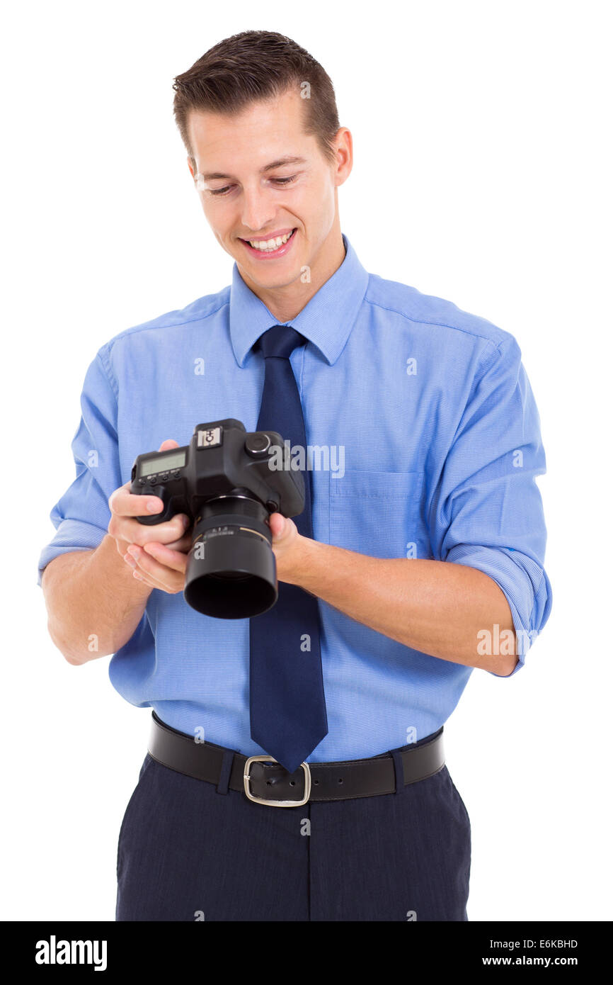 Checking the camera hi-res stock photography and images - Alamy