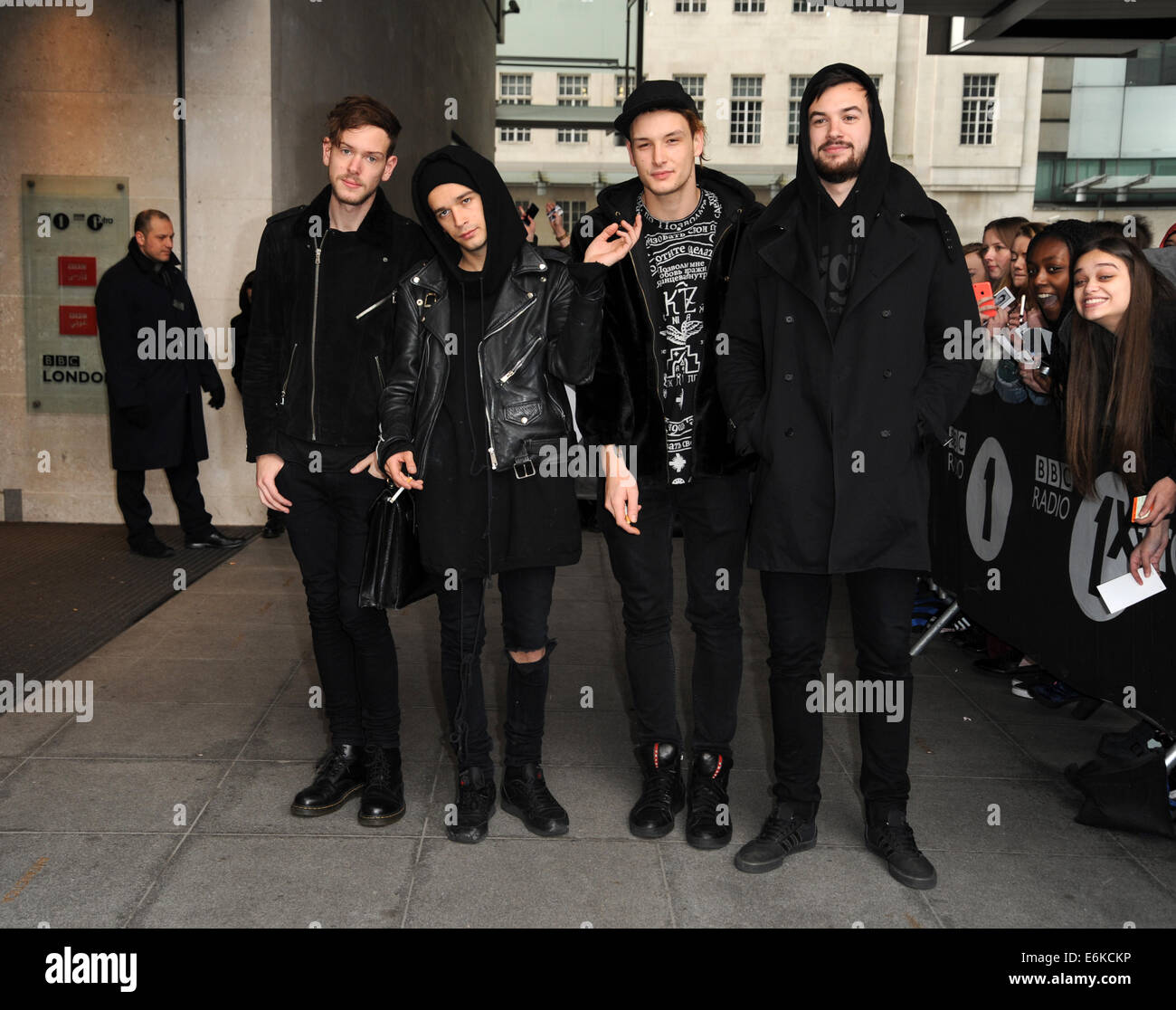 Celebrities at the BBC Radio 1 studios Featuring: The 1975,Matthew ...