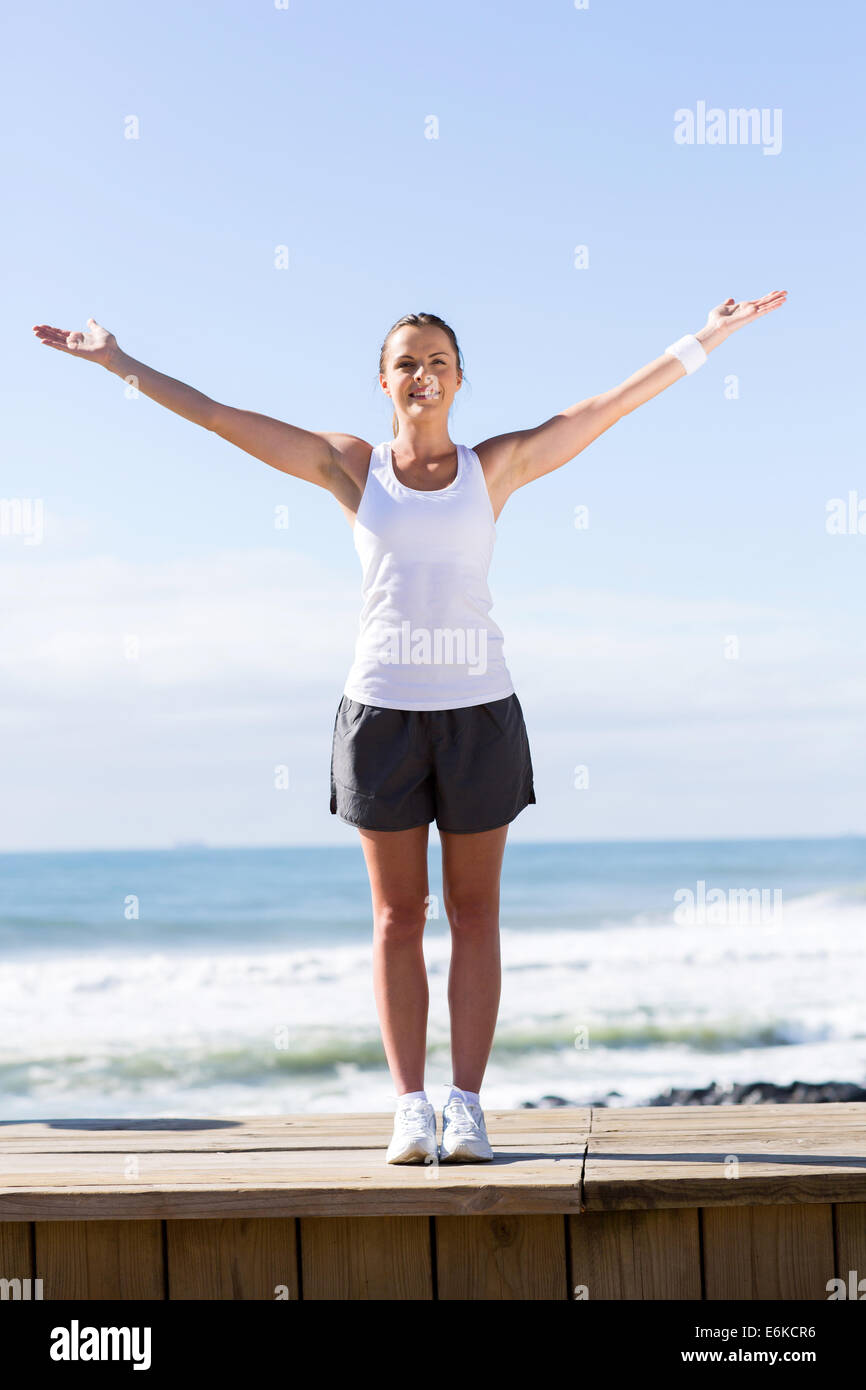 Woman reach up hi-res stock photography and images - Alamy