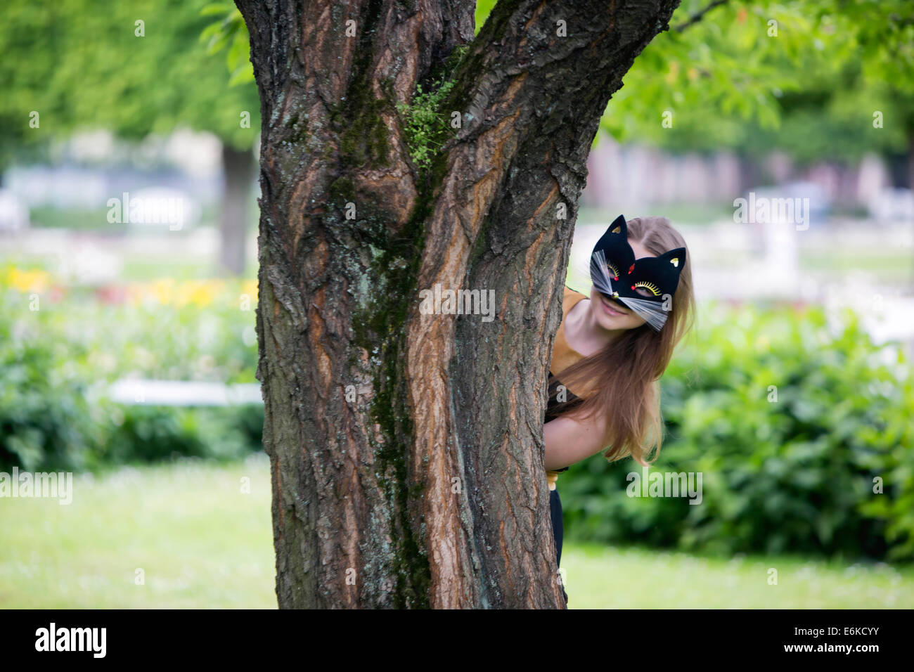 Oak tree woman spring hi-res stock photography and images - Alamy