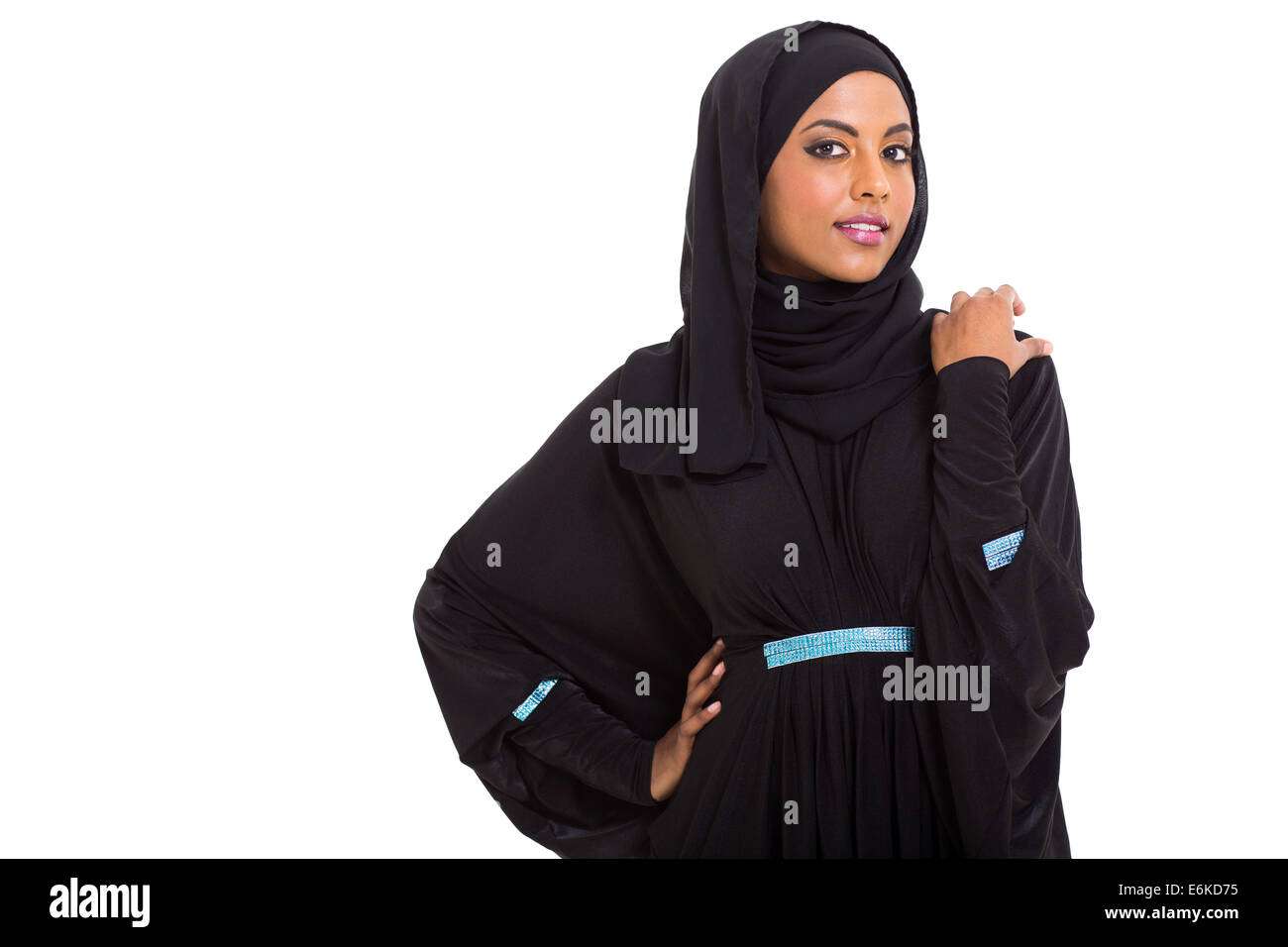 portrait of pretty Arabian woman isolated on white Stock Photo - Alamy