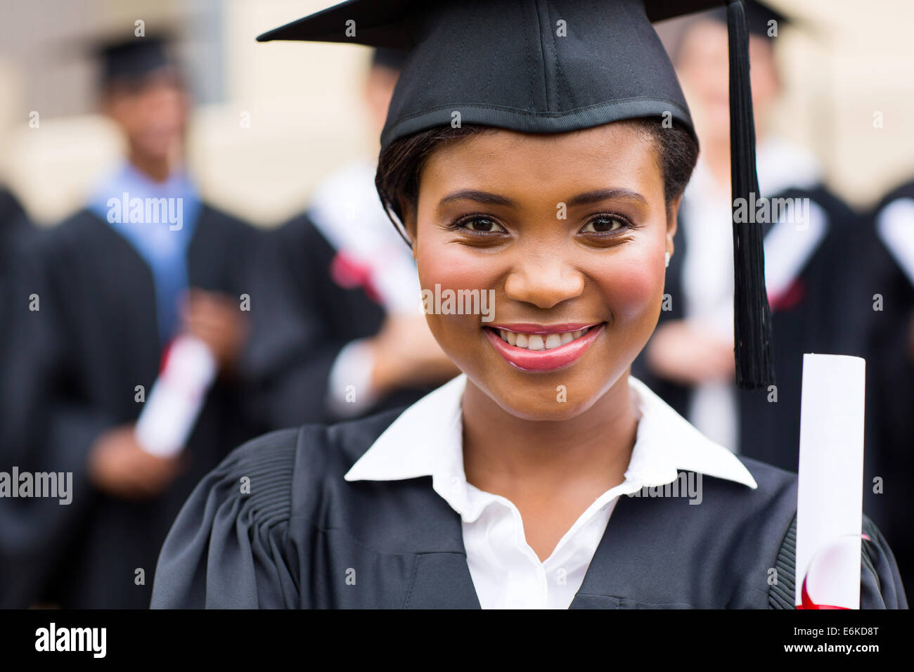 close up portrait of African girl at graduation Stock Photo - Alamy
