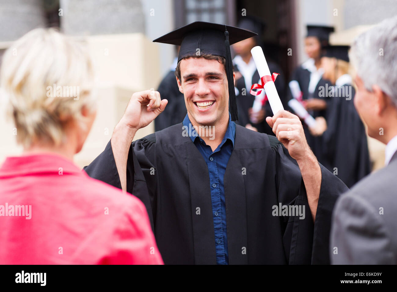 Male graduation mother hi-res stock photography and images - Alamy