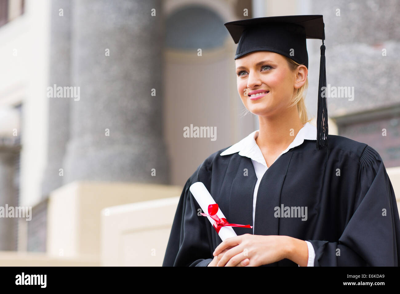 Female graduation black hi-res stock photography and images - Alamy