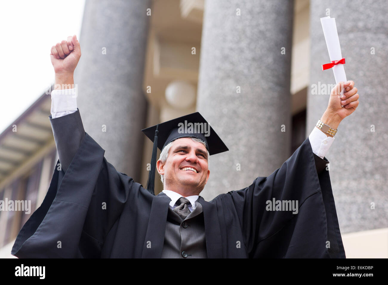Old aged graduate hi-res stock photography and images - Alamy