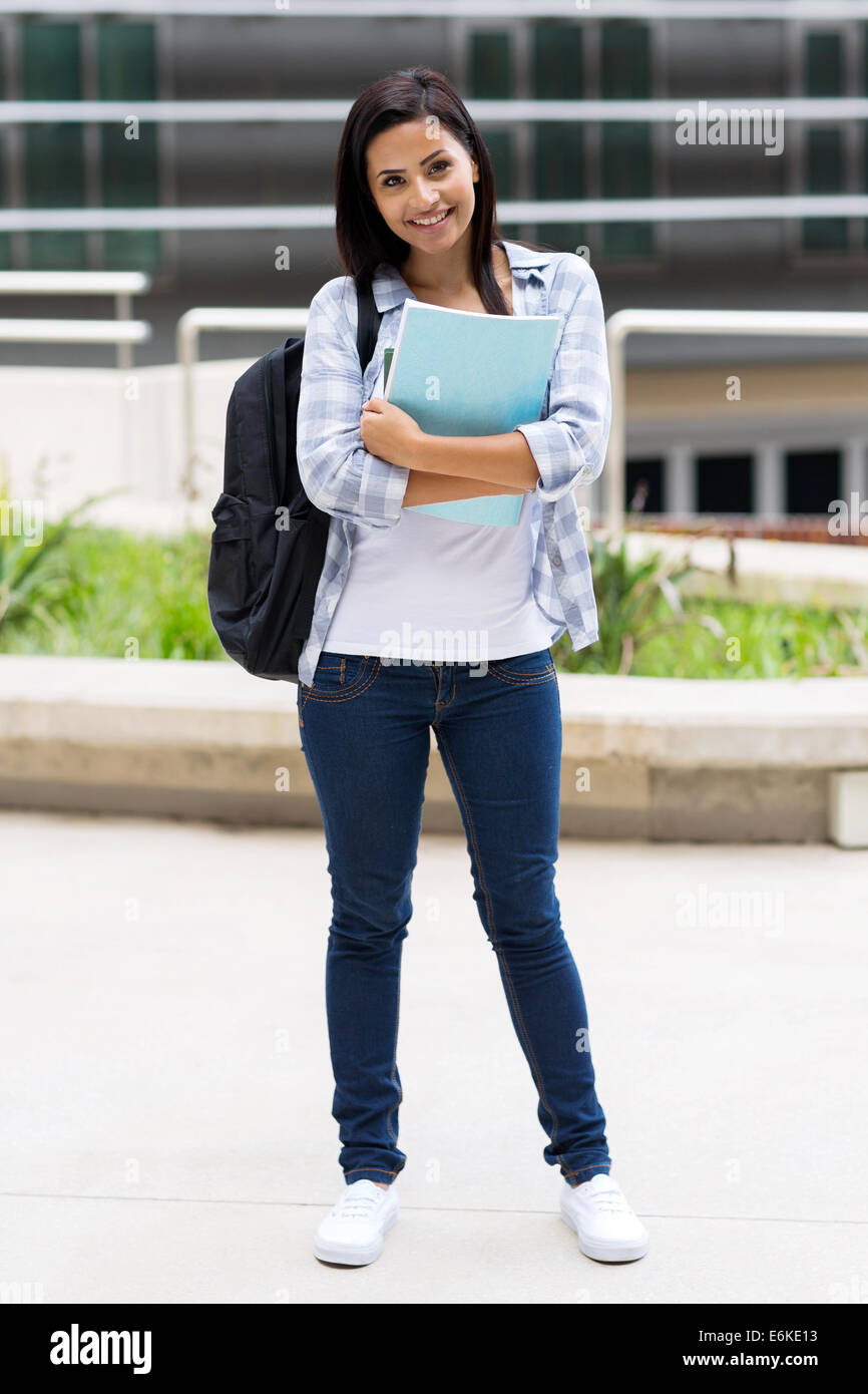 beautiful young university student on campus Stock Photo - Alamy