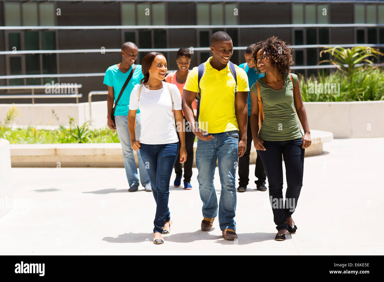 College Student Walking To School