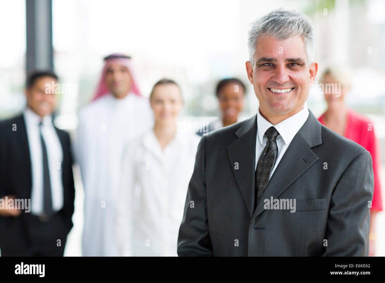Mature boss looking employee hi-res stock photography and images - Alamy