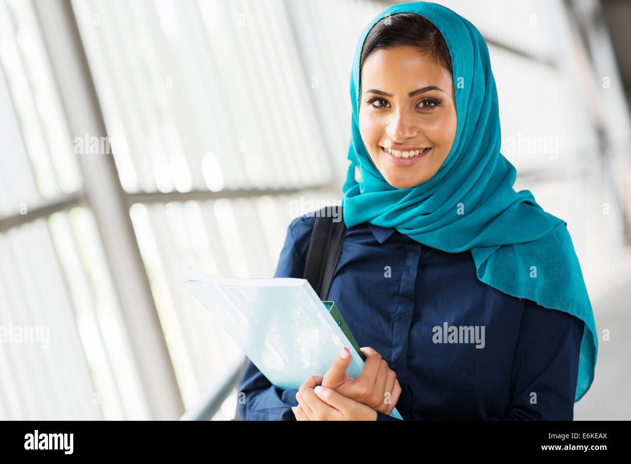 happy female middle eastern university student Stock Photo - Alamy