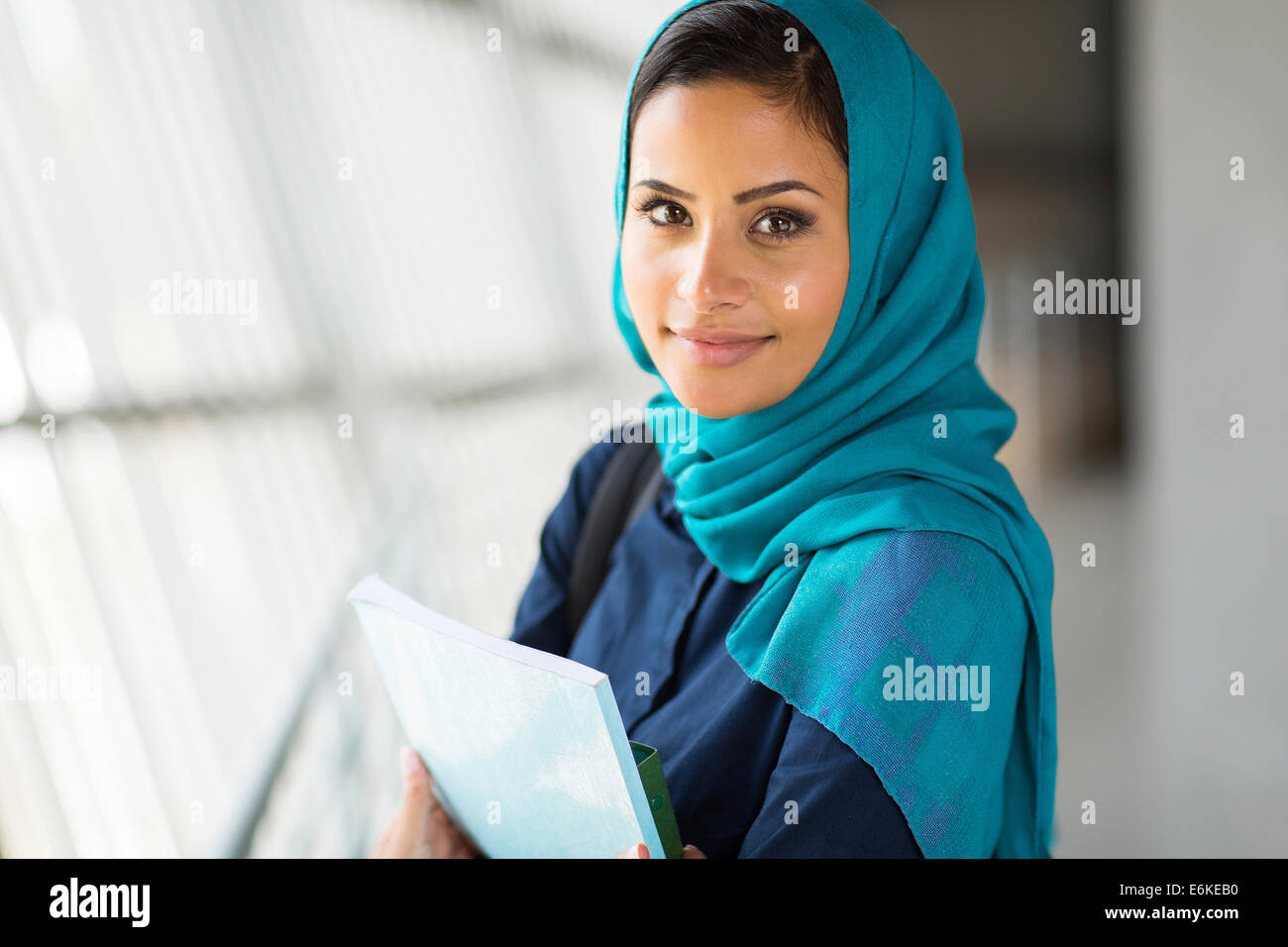portrait of pretty Muslim college student Stock Photo - Alamy