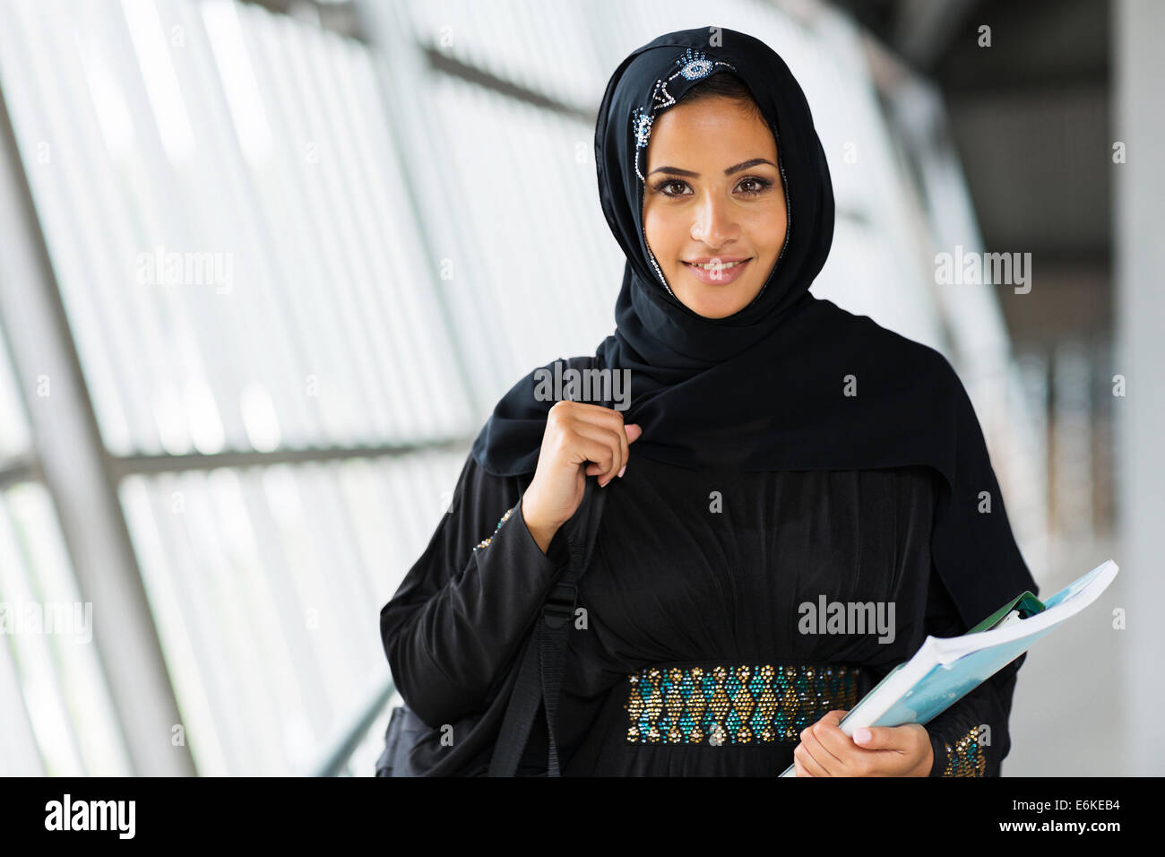 smiling female Muslim university student Stock Photo - Alamy