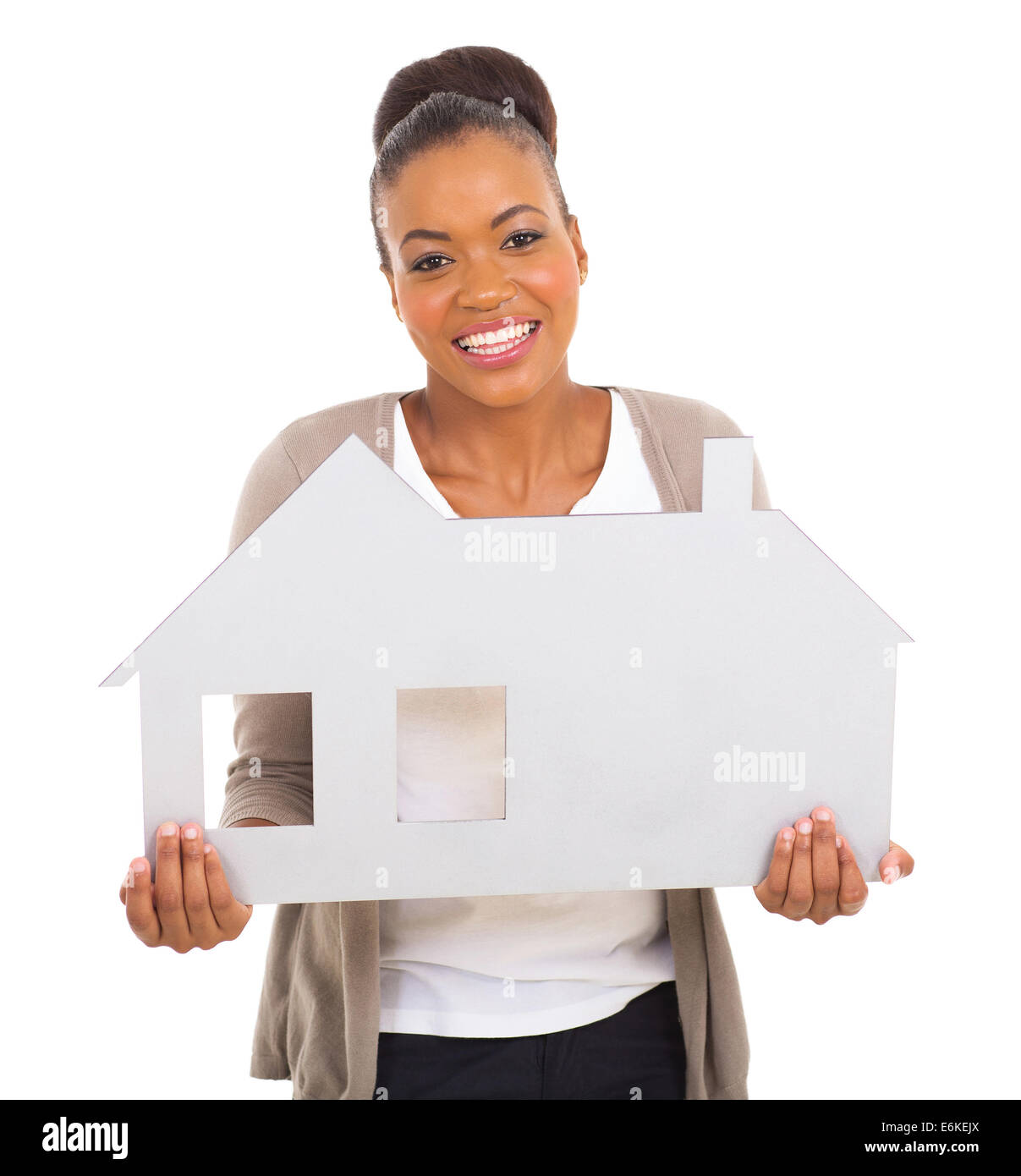 Woman modern house white hi-res stock photography and images - Alamy