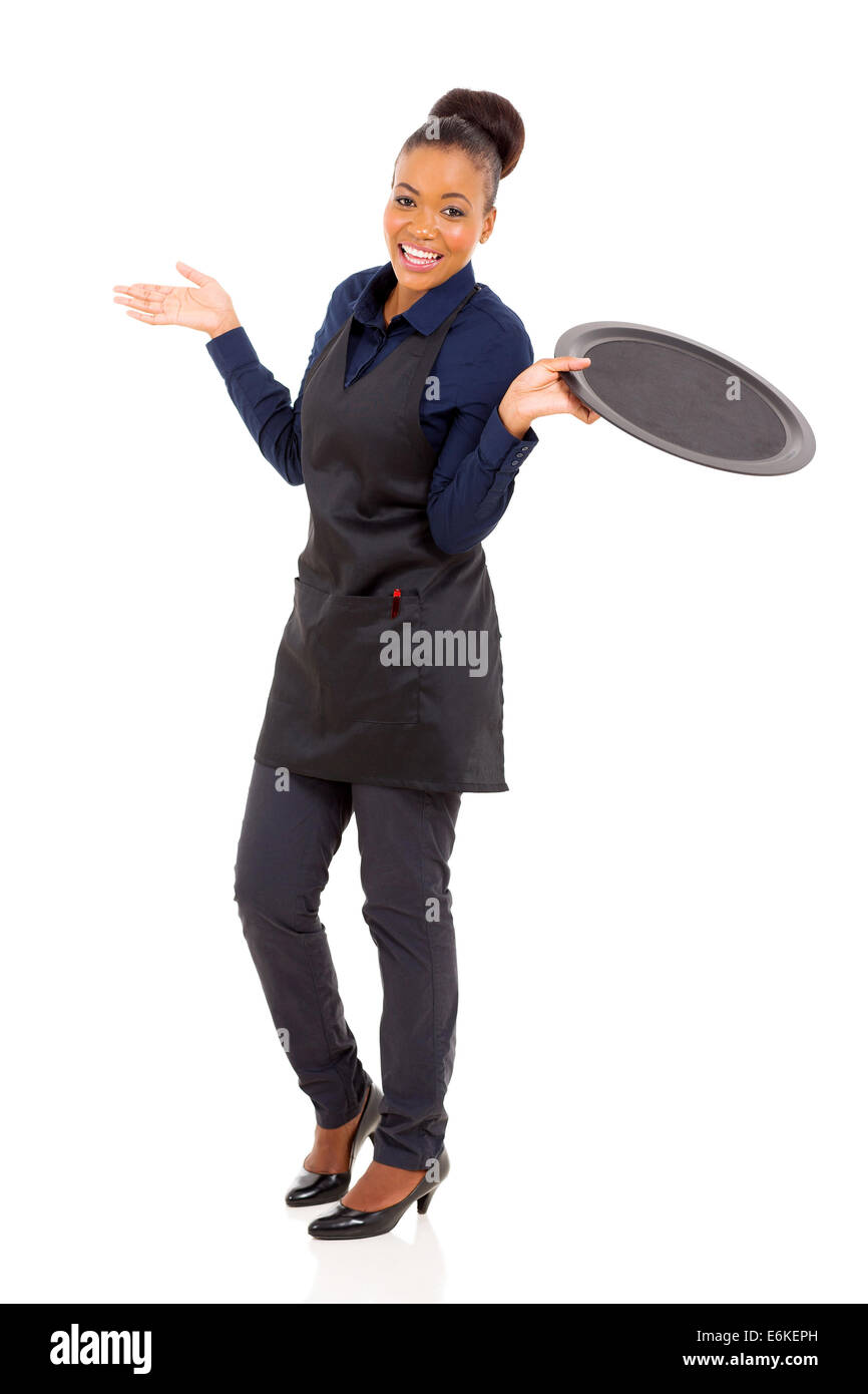 African american waitress holding tray Cut Out Stock Images & Pictures ...