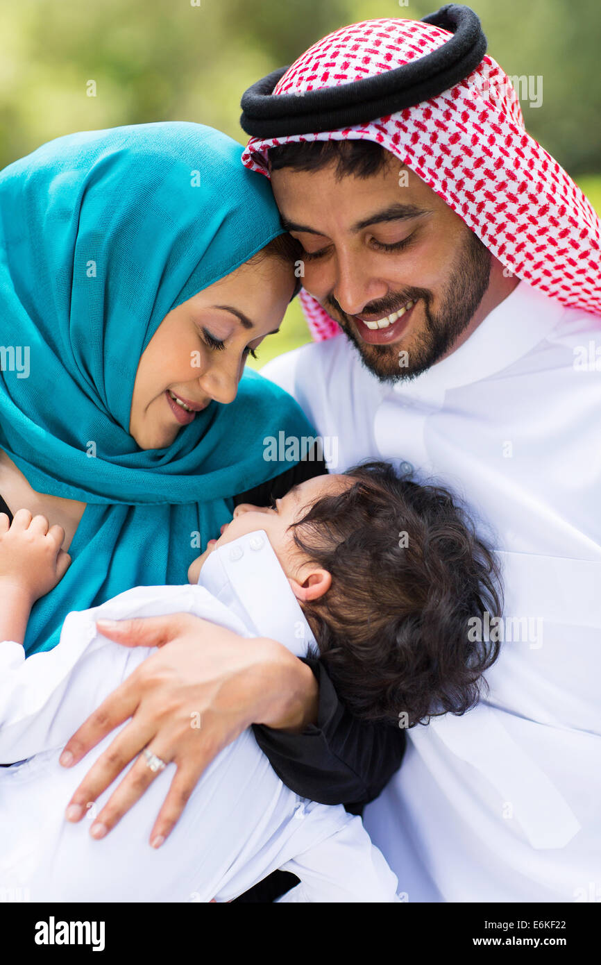 happy middle eastern couple and baby boy outdoors Stock Photo - Alamy