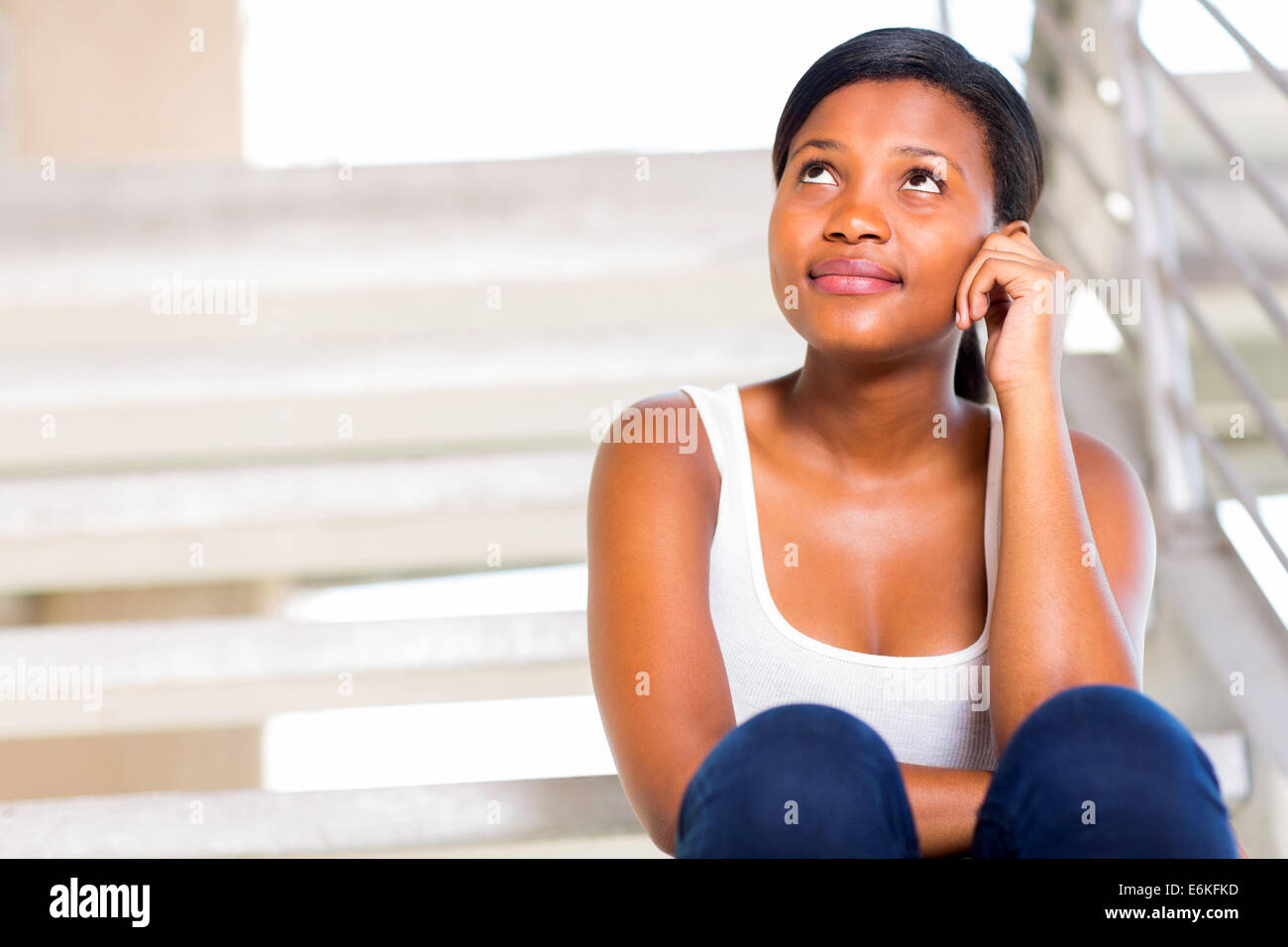 Looking up the stairs hi-res stock photography and images - Alamy