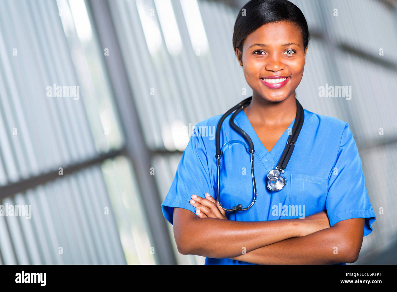 portrait of pretty African medical doctor Stock Photo - Alamy