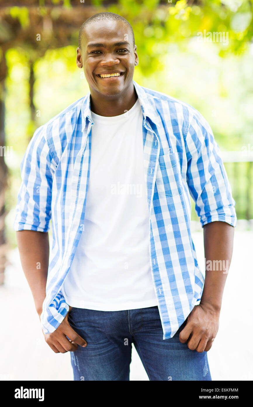 portrait of happy African man outdoors Stock Photo - Alamy