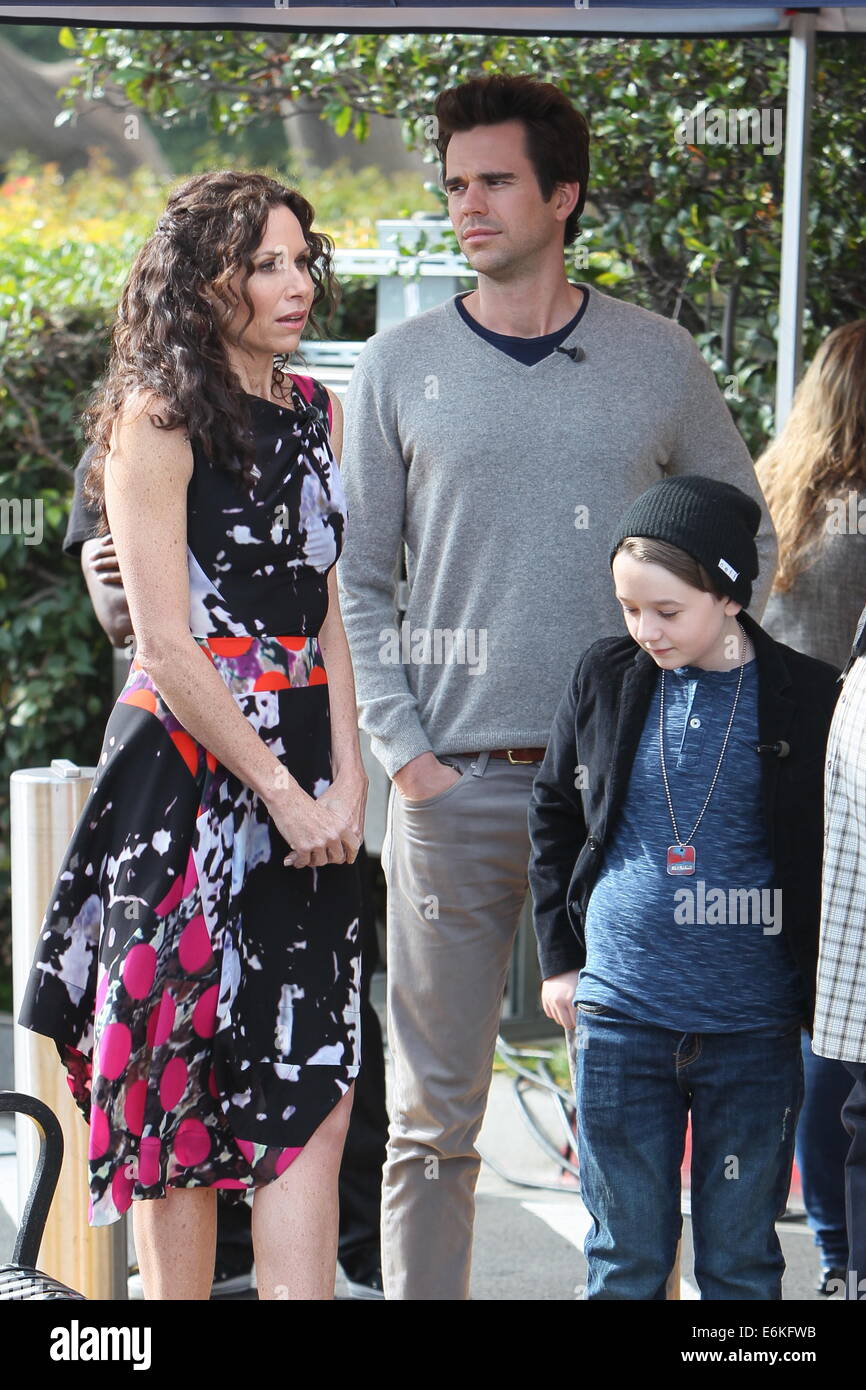 Celebrities appear on 'Extra' Featuring: Minnie Driver,David Walton ...