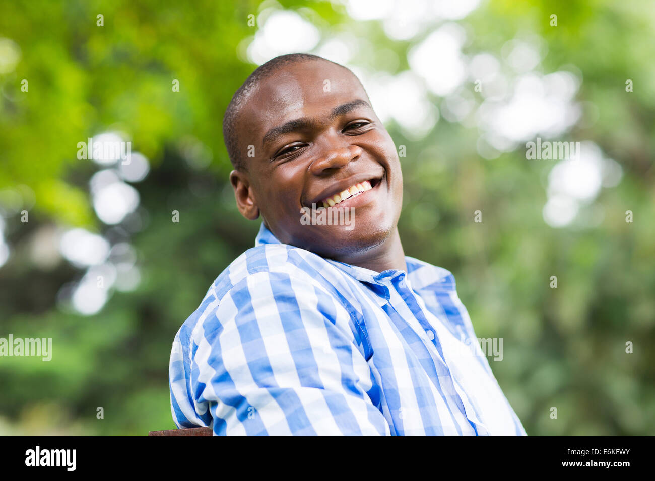 close up portrait of handsome young African man Stock Photo - Alamy