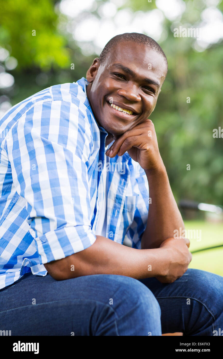 Happy afro man posing hi-res stock photography and images - Alamy
