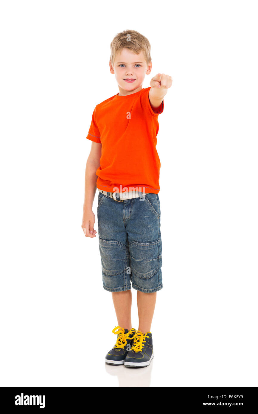 Cute little boy pointing camera hi-res stock photography and images - Alamy