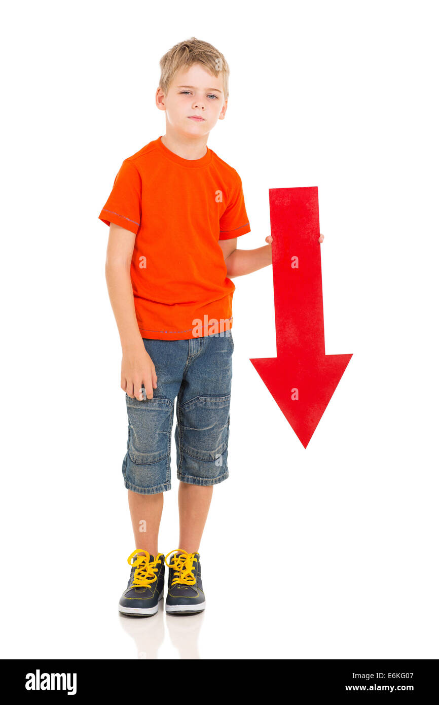 Boy Pointing At Sign High Resolution Stock Photography and Images - Alamy