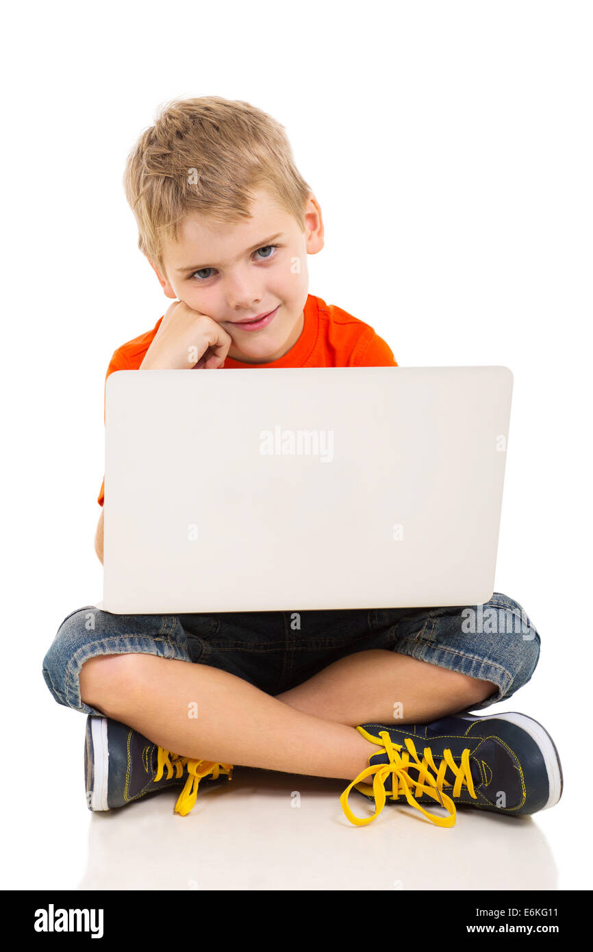 Boy holding laptop cutout hi-res stock photography and images - Alamy