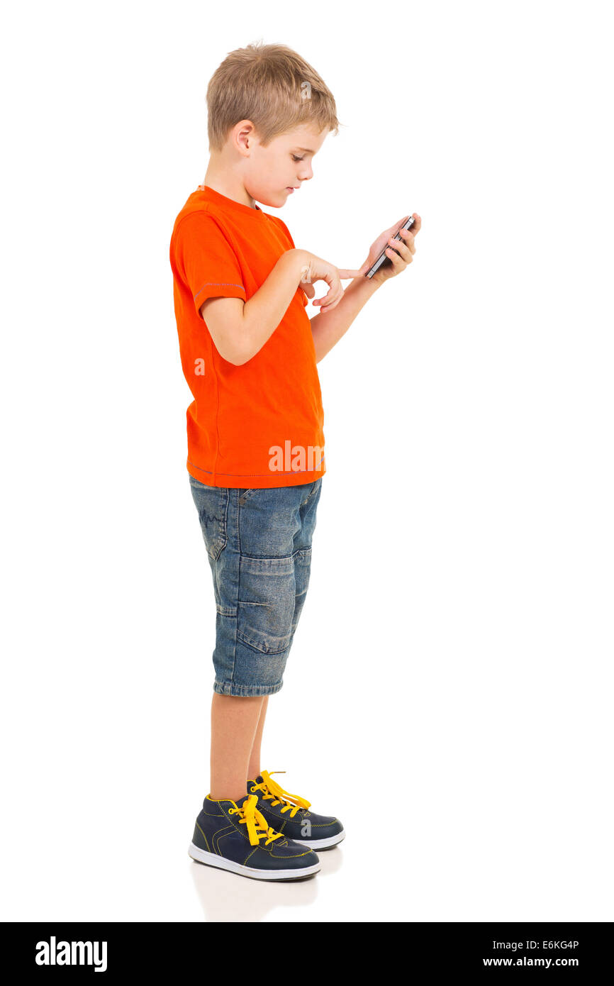Handsome boy standing holding phone hi-res stock photography and images ...