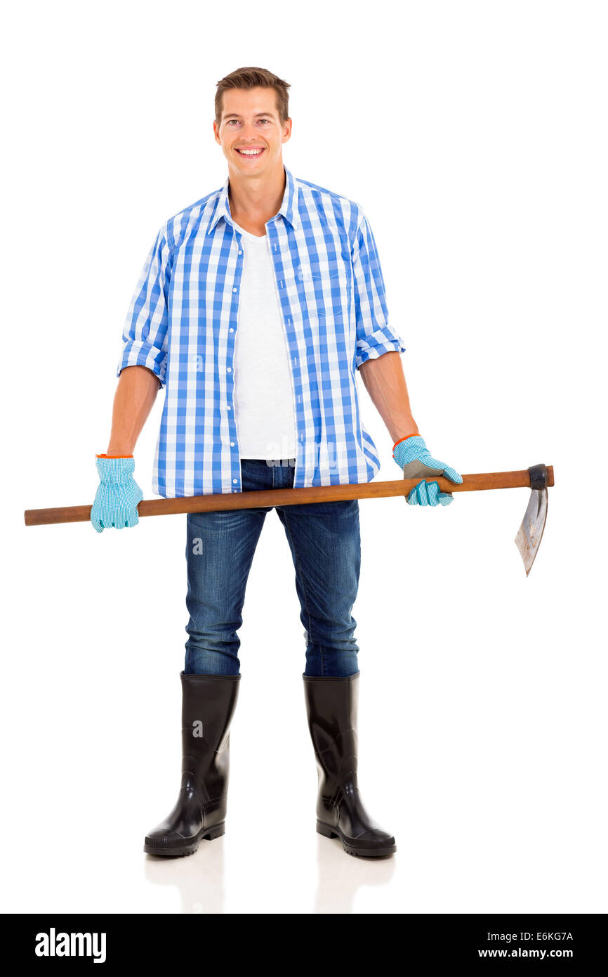 Man with a hoe hi-res stock photography and images - Alamy