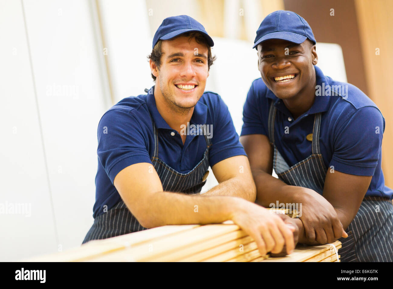 Posing with workers hi-res stock photography and images - Alamy