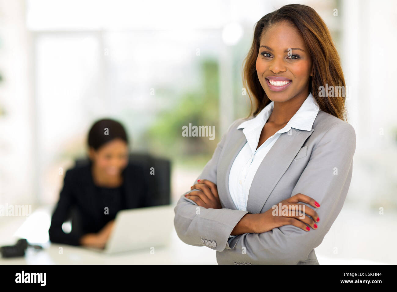 smart African business woman in office Stock Photo - Alamy