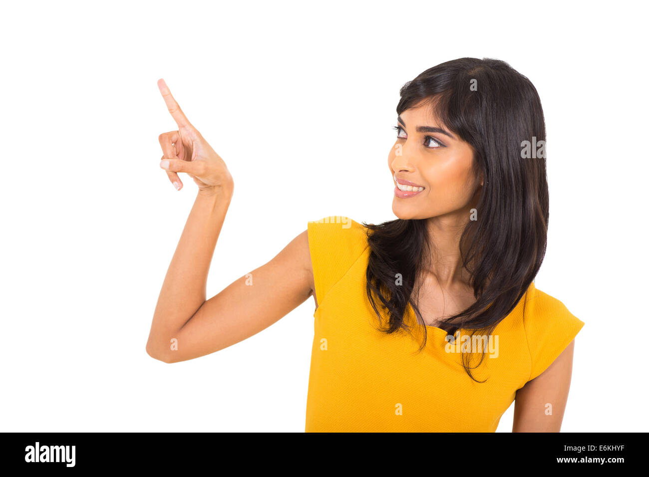 Indian woman pointing hi-res stock photography and images - Alamy