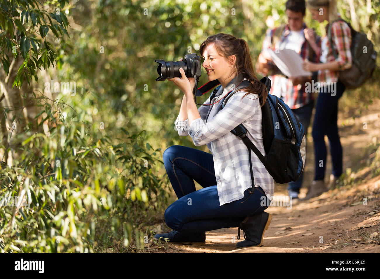 Beautiful woman hiking hi-res stock photography and images - Alamy