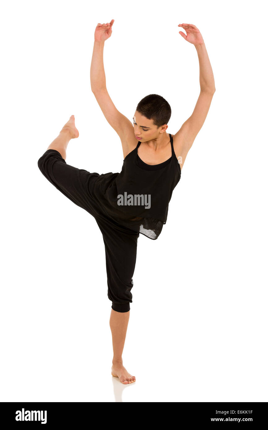 pretty girl dancing in studio Stock Photo - Alamy