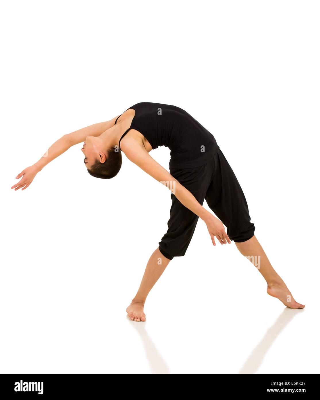 young dancer dancing isolated on white background Stock Photo - Alamy