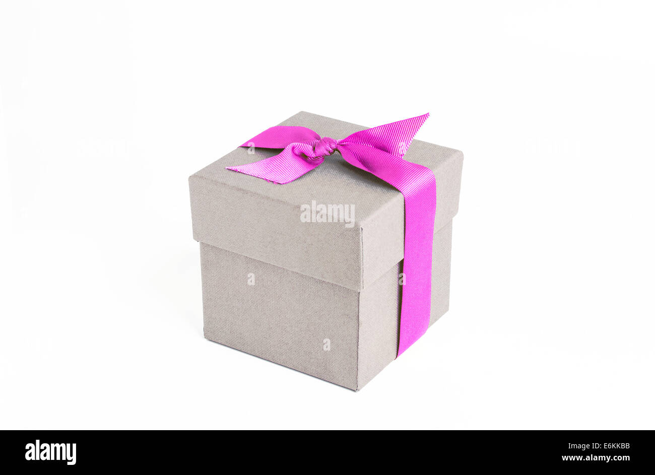 Pink ribbon gift box Cut Out Stock Images & Pictures - Alamy