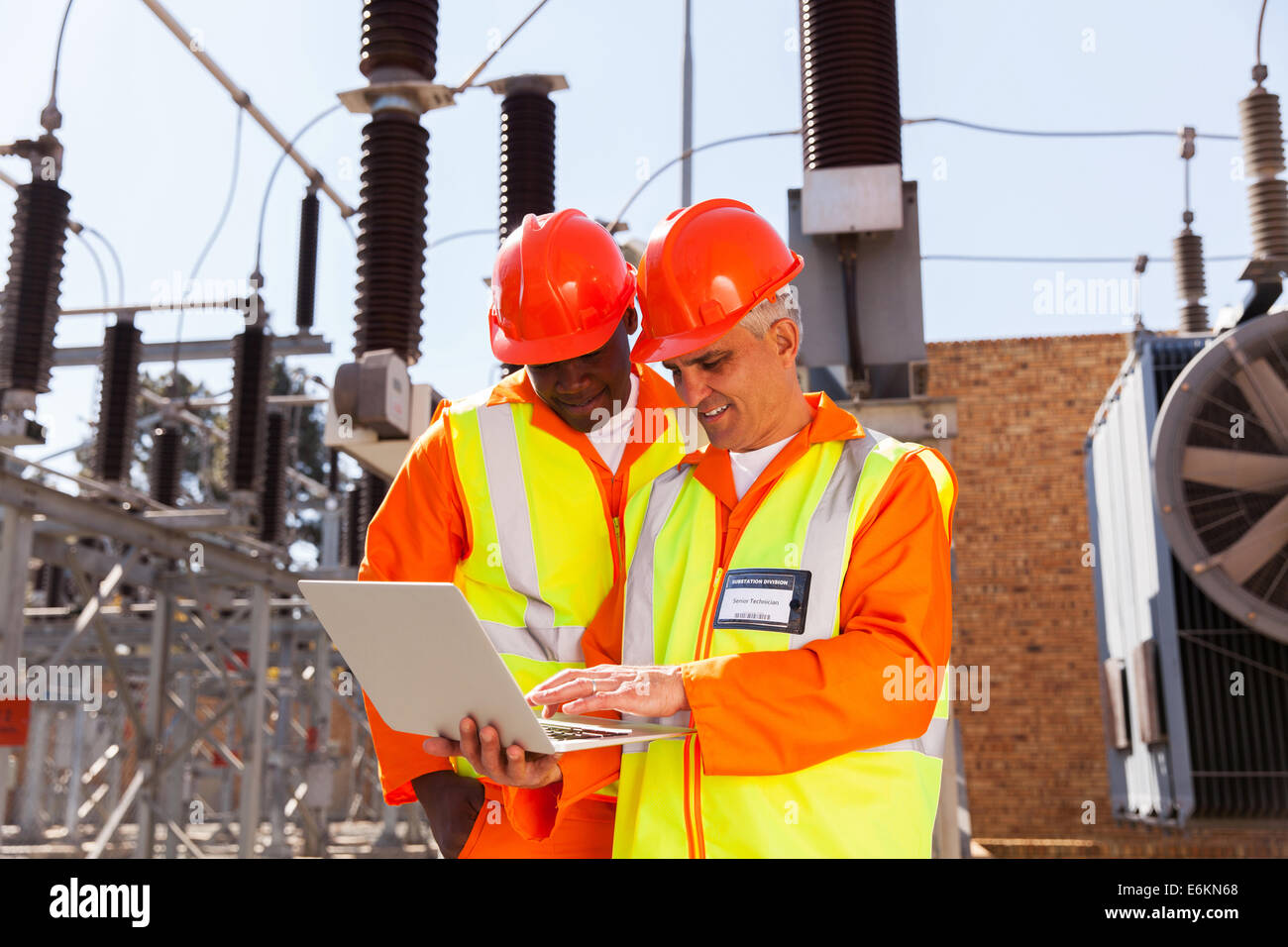 African electrical engineer in substation hi-res stock photography and ...