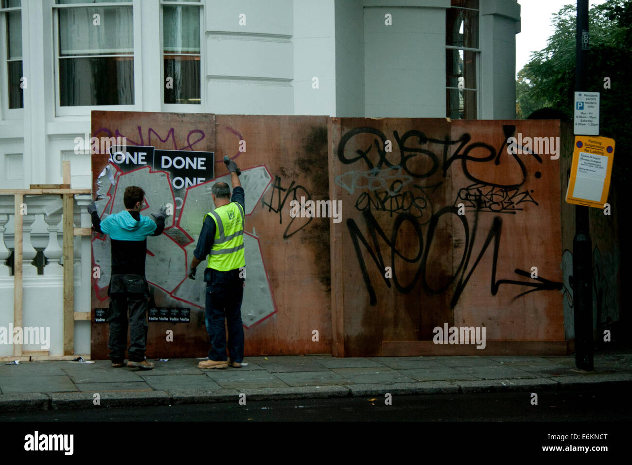 London,UK. 26th August 2014. Council cleaners form the Royal Borough of ...