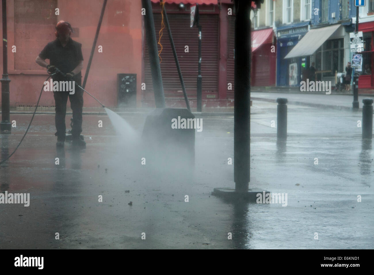 London,UK. 26th August 2014. Council cleaners form the Royal Borough of ...