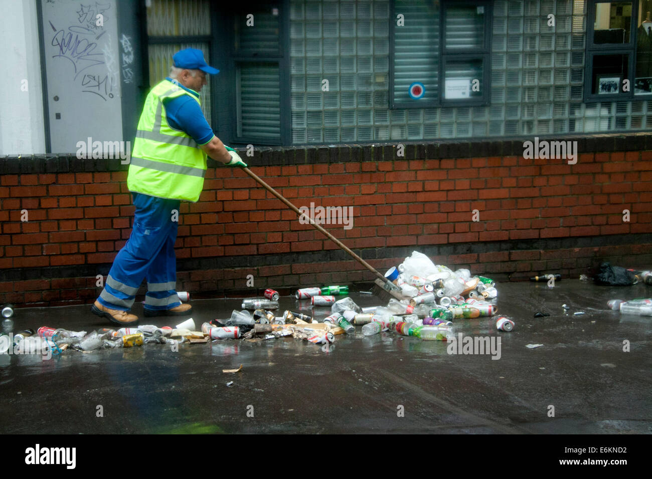London,UK. 26th August 2014. Council cleaners form the Royal Borough of ...