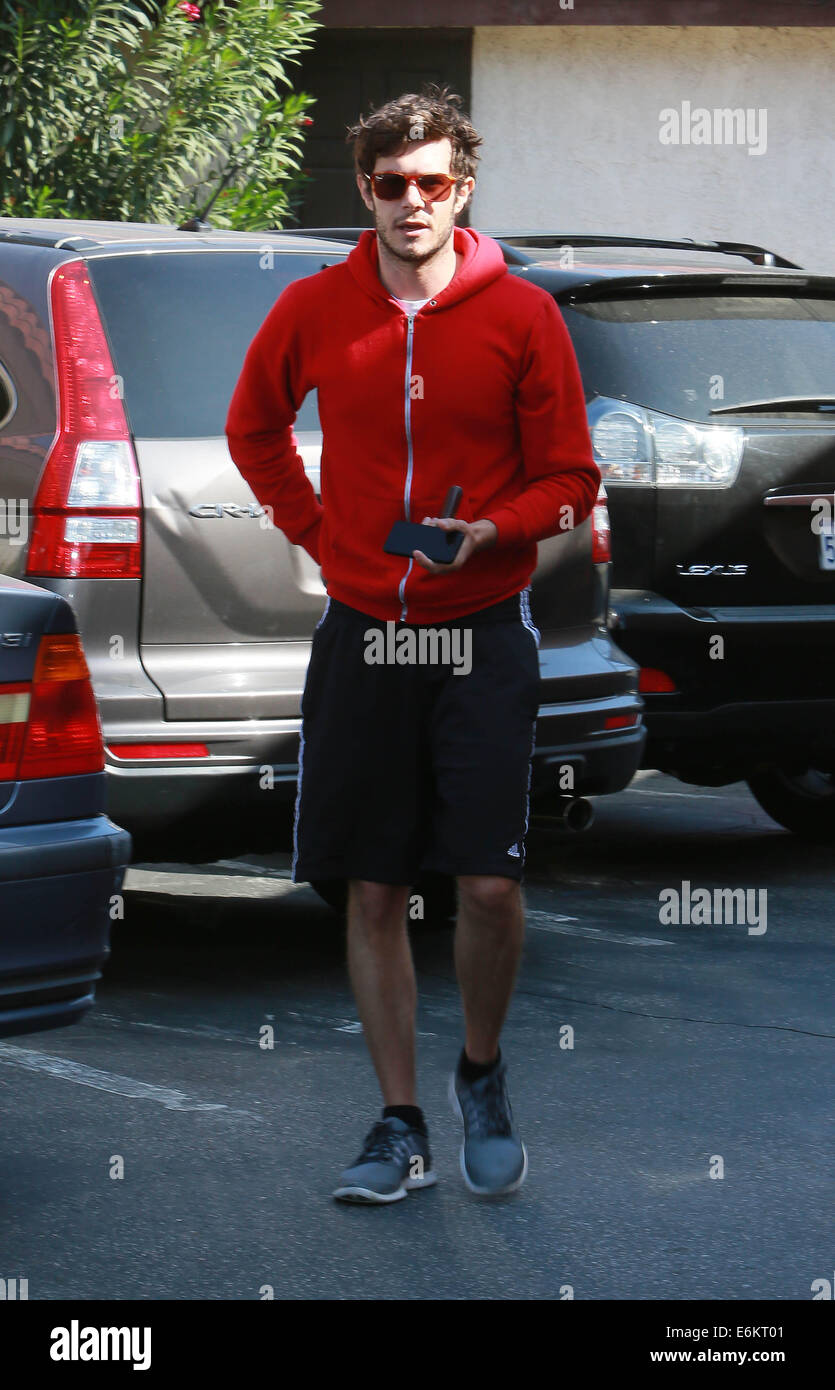 Newly-married Adam Brody leaves a gym following a workout Featuring ...