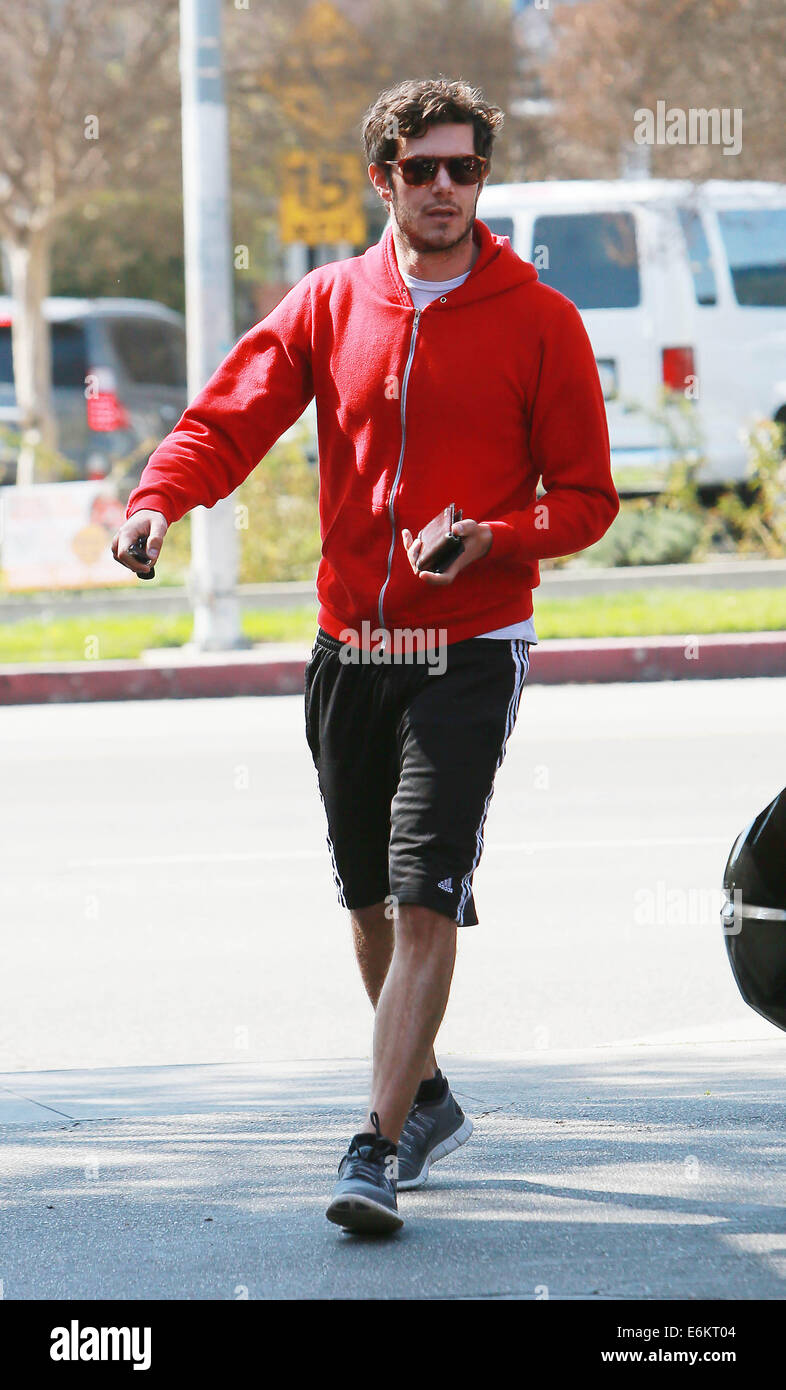 Newly-married Adam Brody leaves a gym following a workout Featuring ...